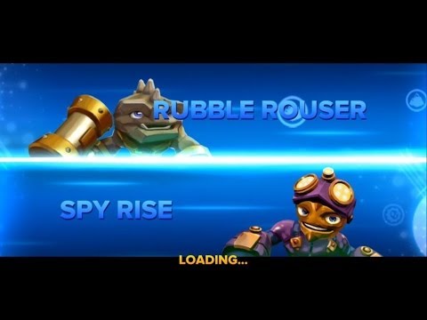 SKYLANDERS SWAP FORCE RUBBLE ROUSER VS SPY RISE - YouTube