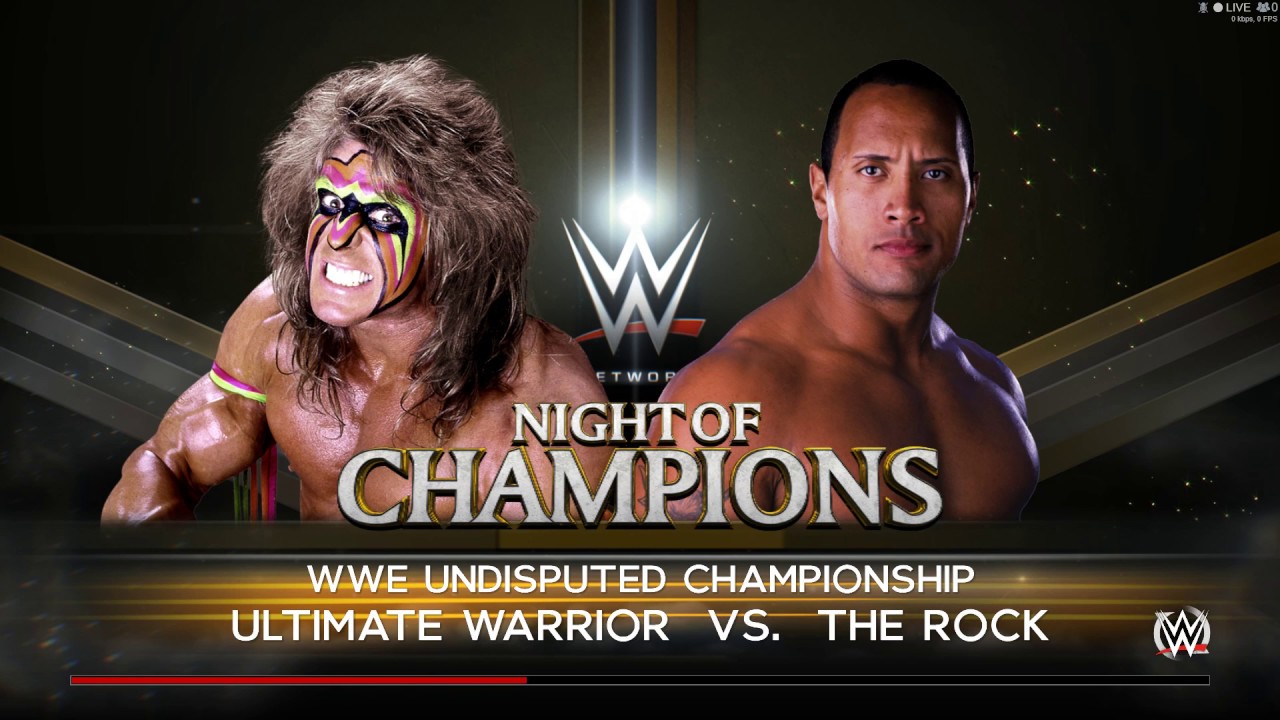 WWE Undisputed Championship Match Ultimate Warrior vs The Rock HD - YouTube