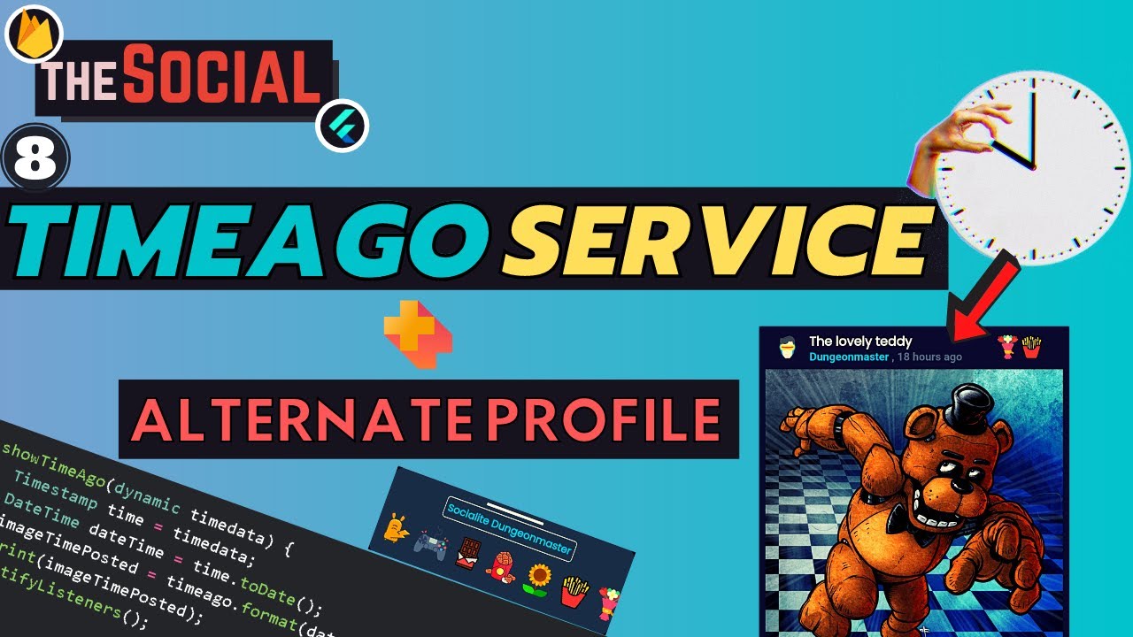 theSocial #8 - Timeago Service | Flutter Social Media App With Backend | Flutter Social Media ...