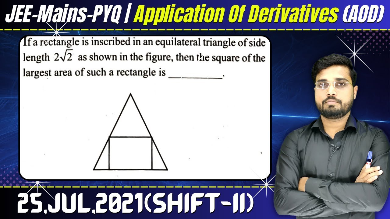 If a rectangle is inscribed in an equilateral triangle of side length ...