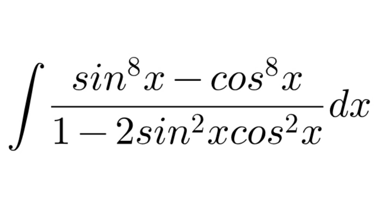 Integral Sin 8x cos 8x 1 2sin 2xcos 2x Dx YouTube