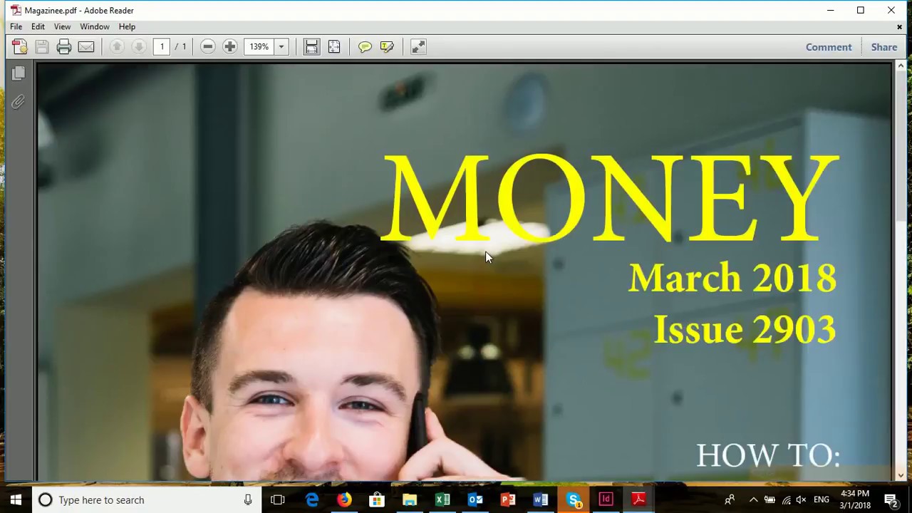 How to Design a Magazine Cover in Indesign CC - YouTube
