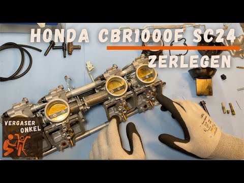 Vergaser Honda CBR1000F SC24 ab BJ93 zerlegen, ausführlich erklärt vom Vergaseronkel
