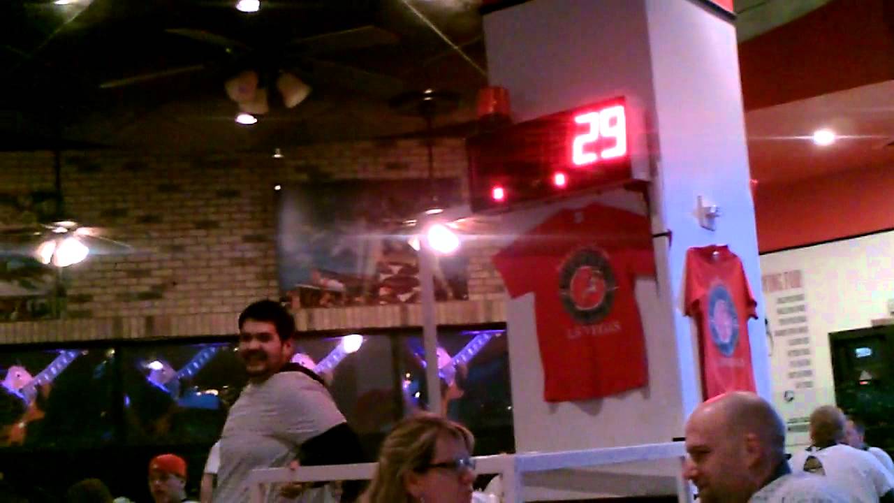 Steping on Heart Attack Grill scale. - YouTube