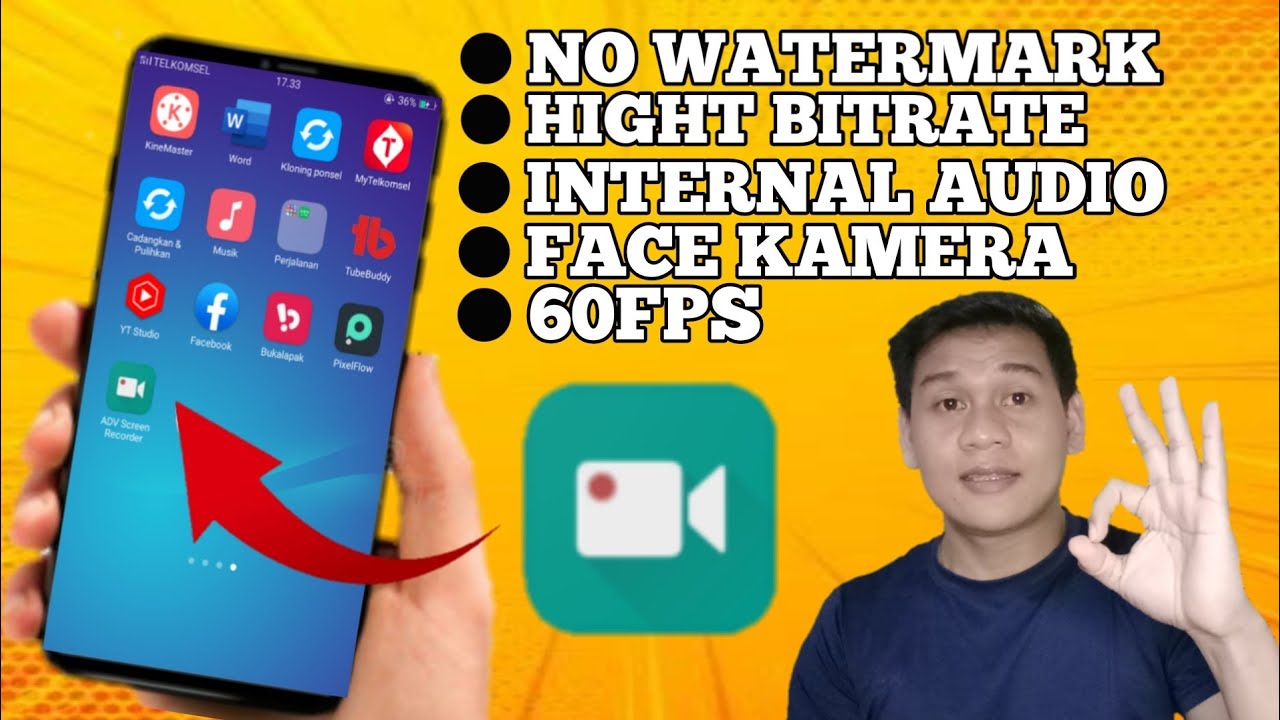 Apk Perekam Layar Hp Terbaik Bagi Youtuber- No Watermark Support 60 Fps ...