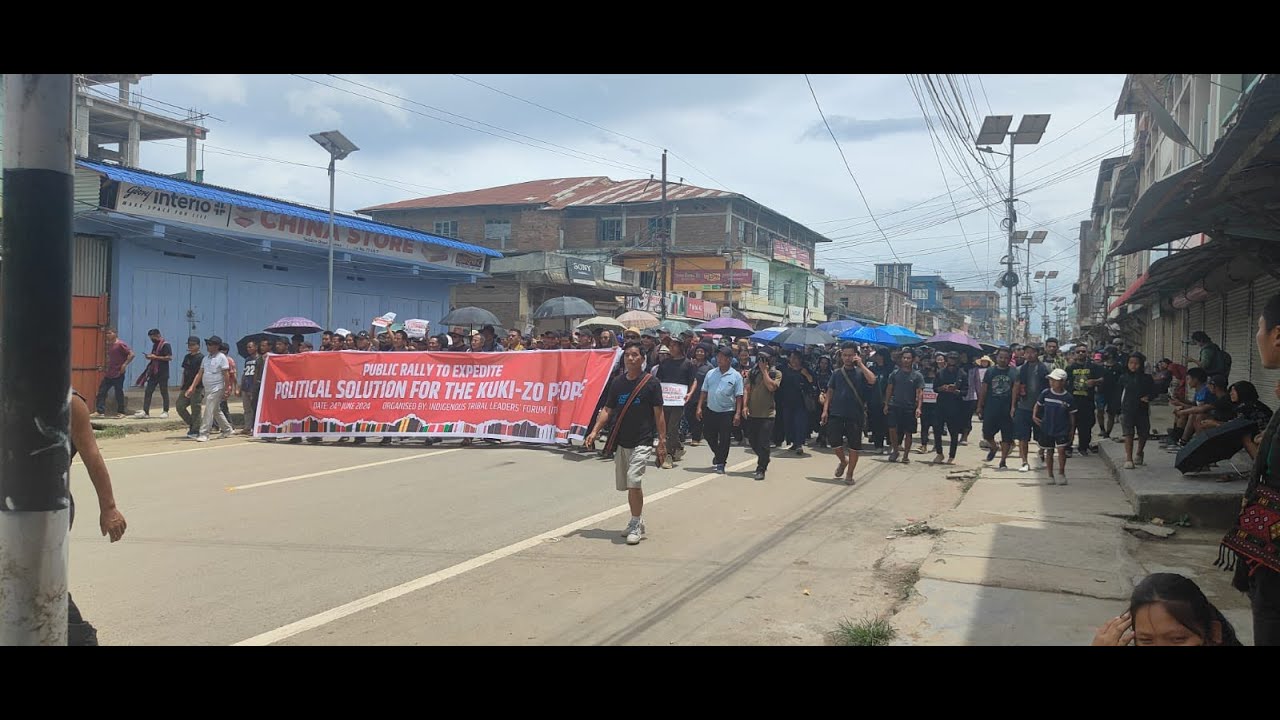 Kuki-Zo Community Marches for Political Solution in Manipur - YouTube