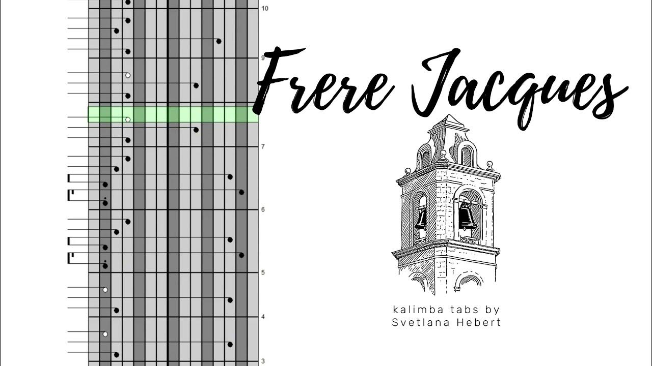Frere Jacques (French Song) - 15 keys kalimba tabs in G major - YouTube