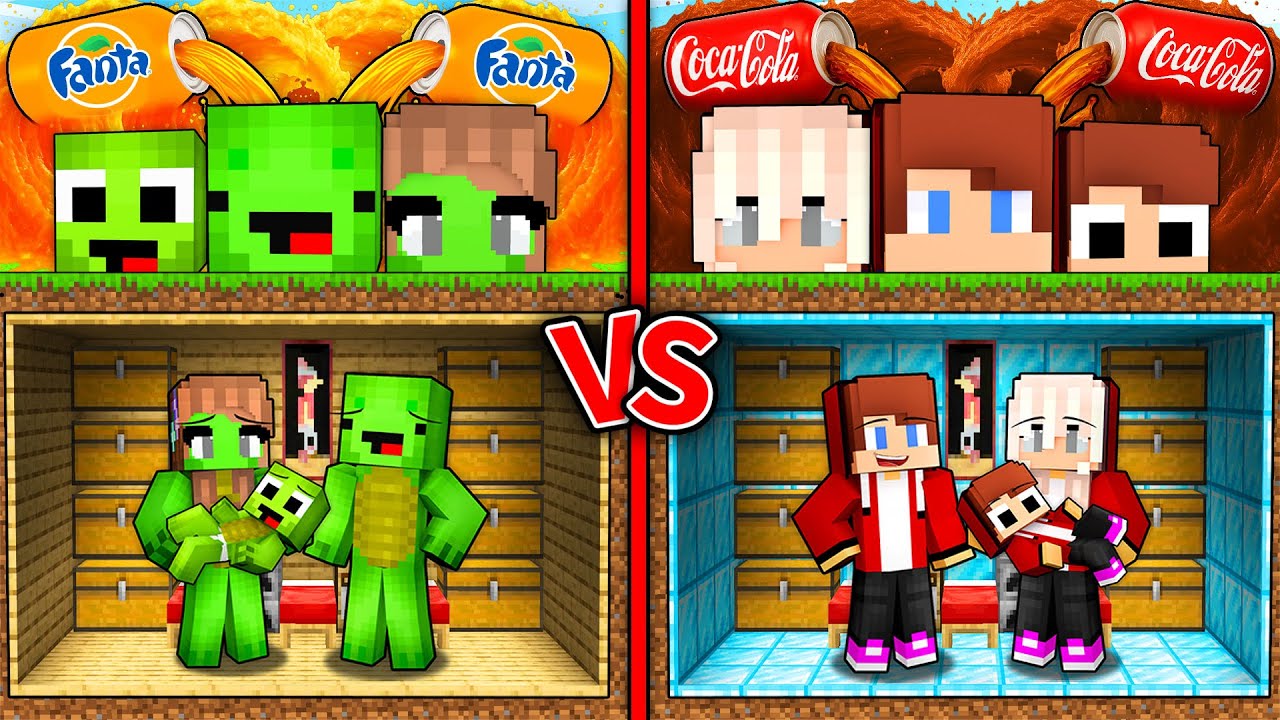 Mikey POOR and JJ RICH Family Bunker vs FANTA & COCA COLA Tsunami in Minecraft ! - Maizen - YouTube