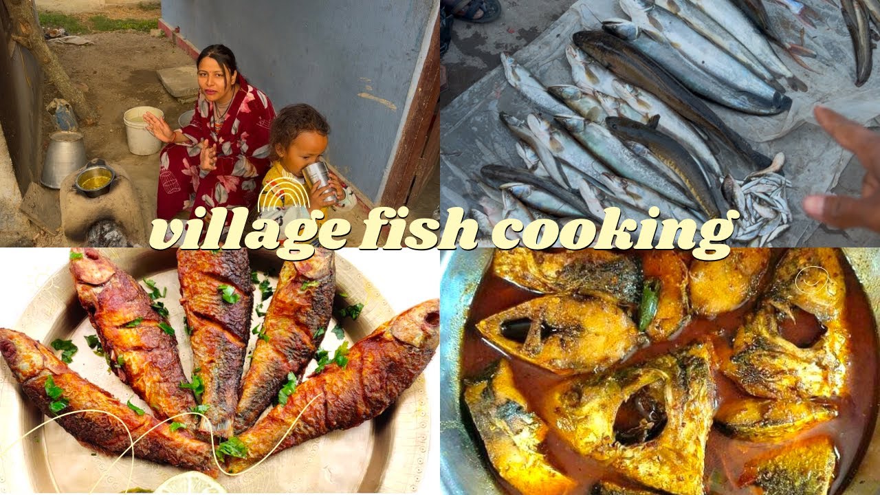 Local Fish Cooking And Eating In Village |Village Fish Party With In ...