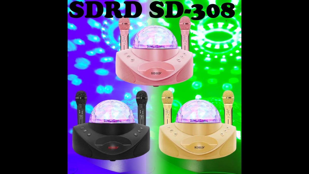 SD308 Wireless Microphone Bluetooth Speaker Mobile Karaoke Stereo 20W ...