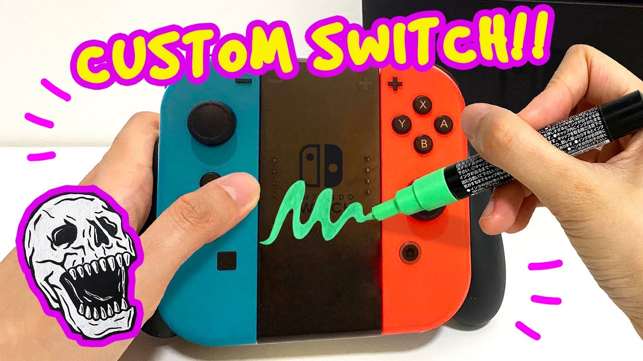 Customizing my Nintendo Switch !! (Part 2)🎮🎨 | POSCA Pens Doodle ...