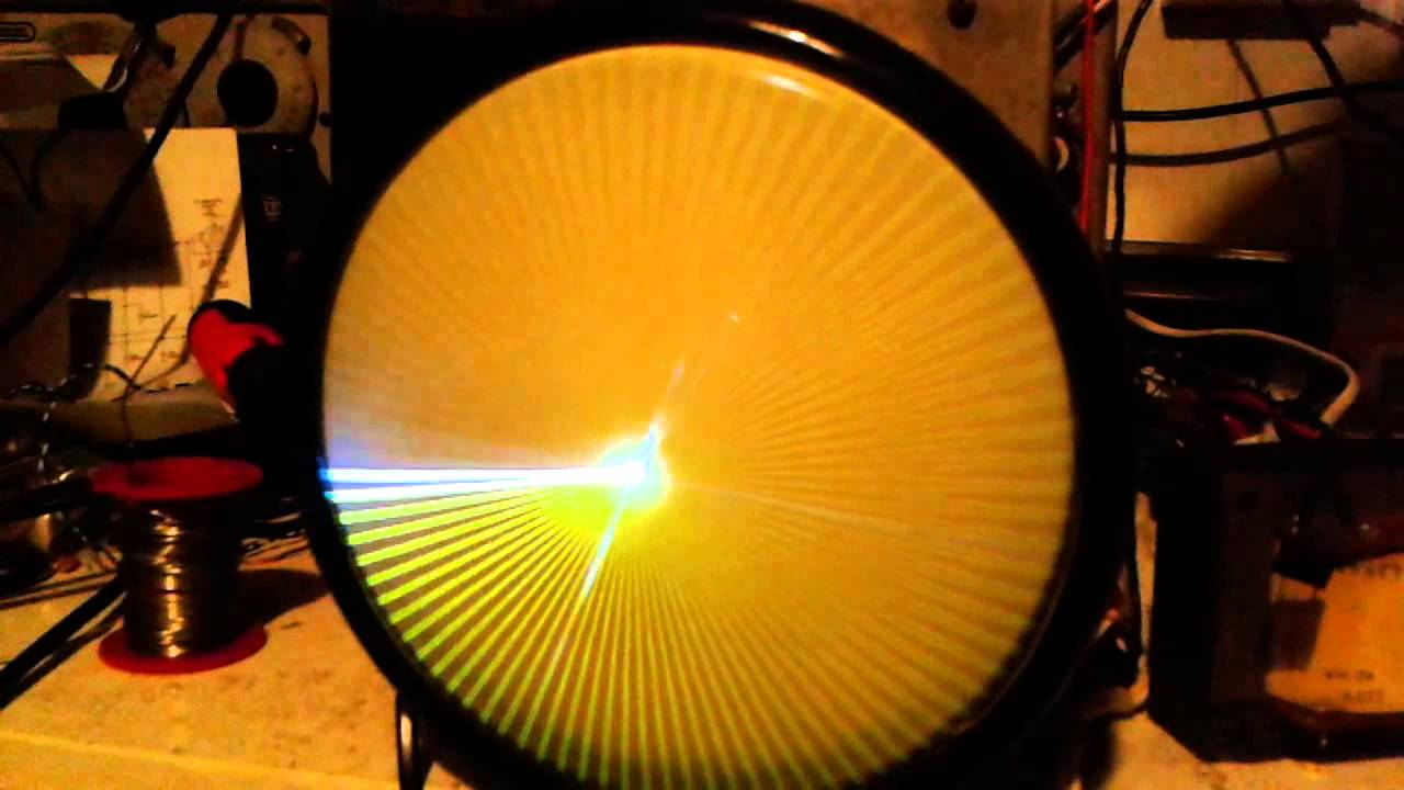 7abp7 radar CRT tube - YouTube