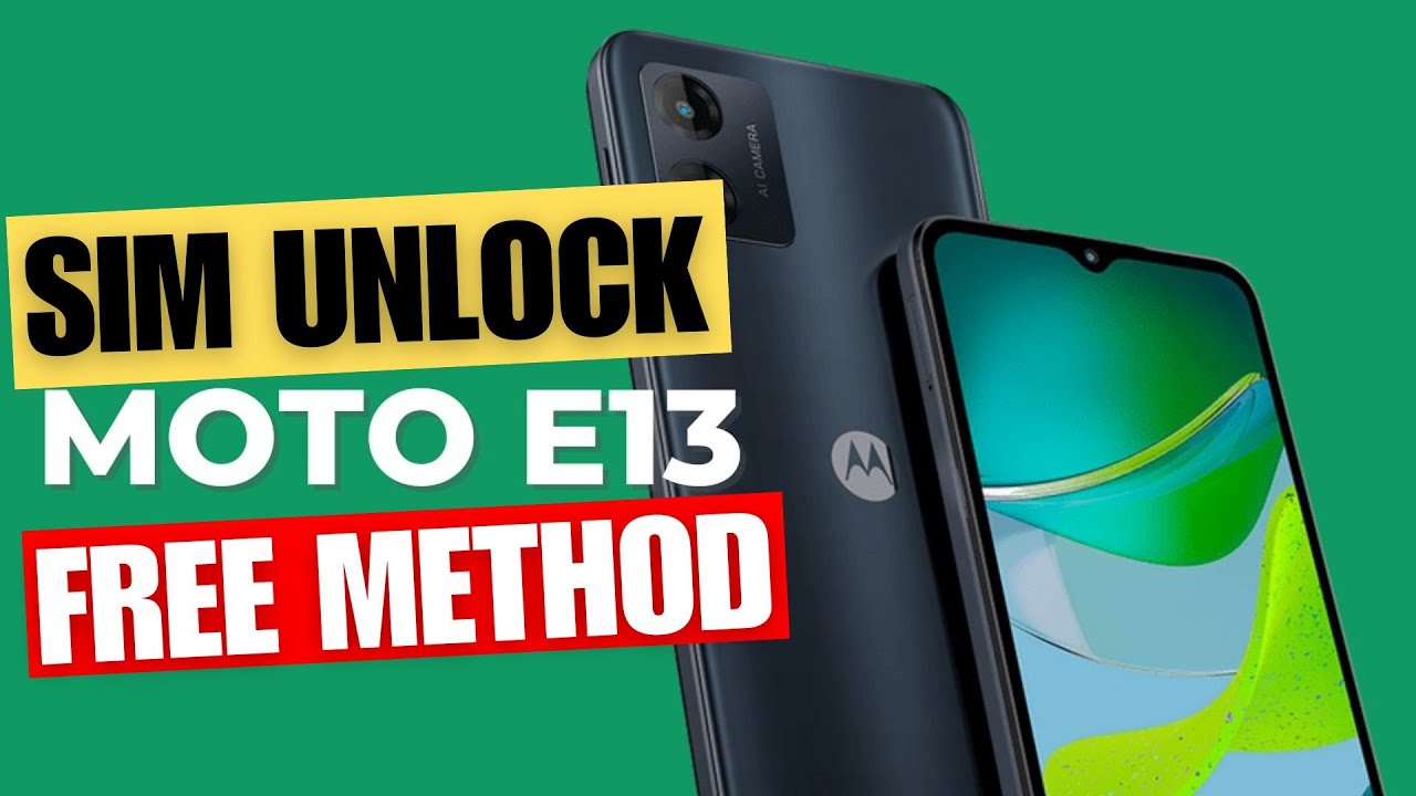 Motorola Moto E13 Use any SIM – Unlock Motorola Moto E13 - YouTube