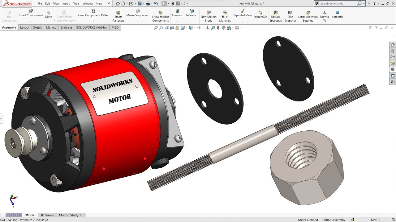 How to Design Motor in Solidworks (Part1to4) #Motor #solidworks # ...