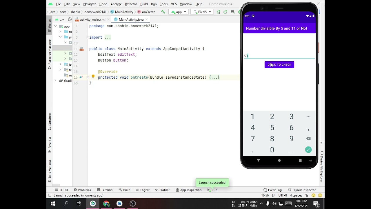 Training Android studio project - YouTube