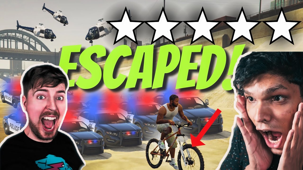 escaped 5 star using cycle😵 challenge by @MrBeast to @Mythpat is ...