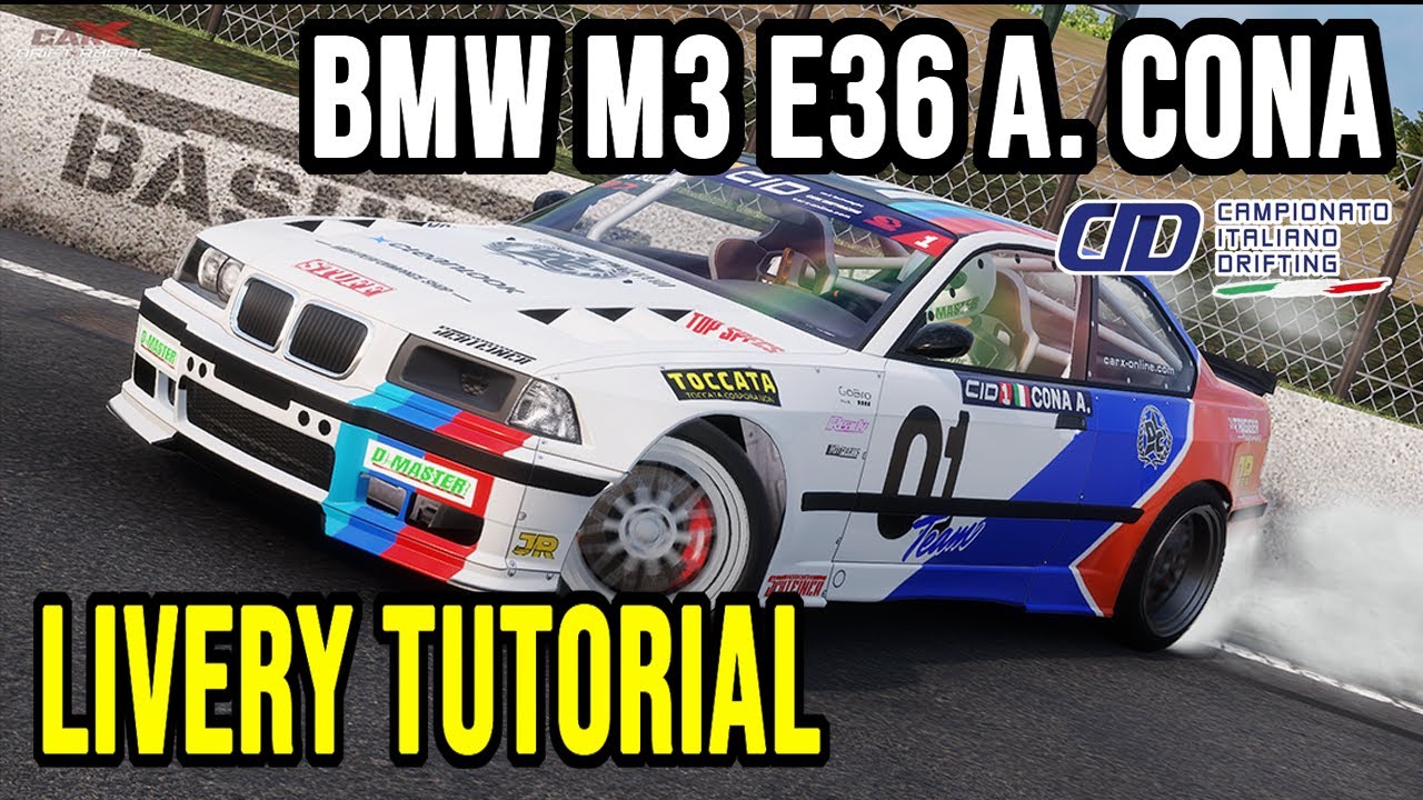 CarX Drift Racing Online - BMW M3 E36 A. Cona [Livery Tutorial] - YouTube