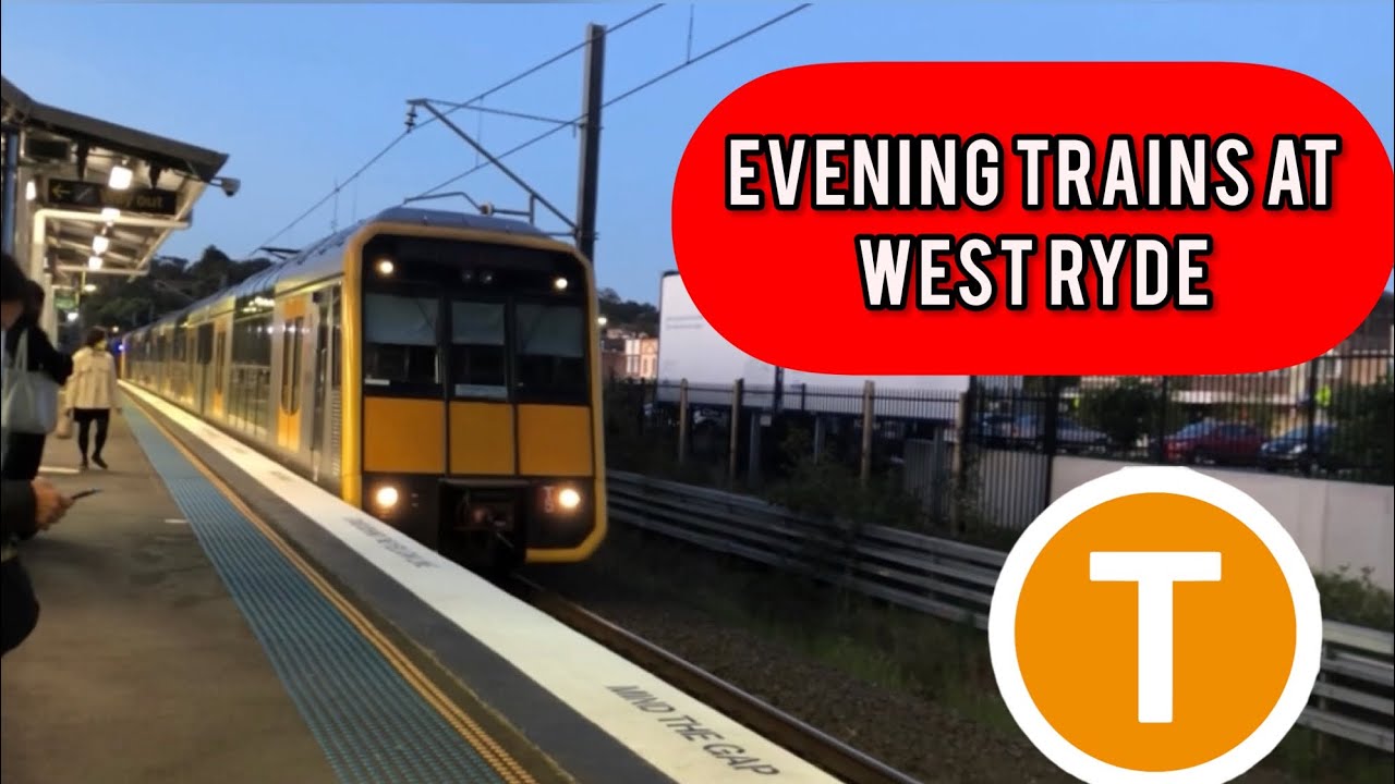 Sydney trains vlog 5: Evening trains at West ryde - YouTube
