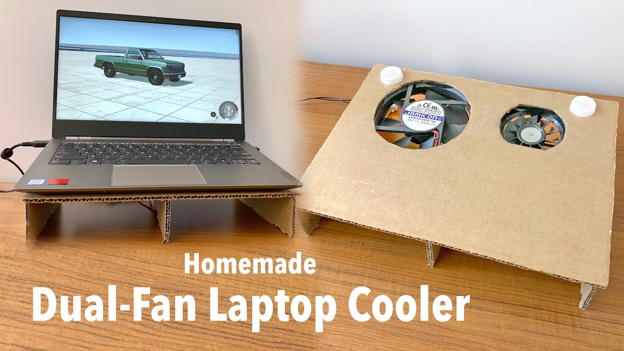 Homemade Dual-Fan Laptop Cooler - YouTube