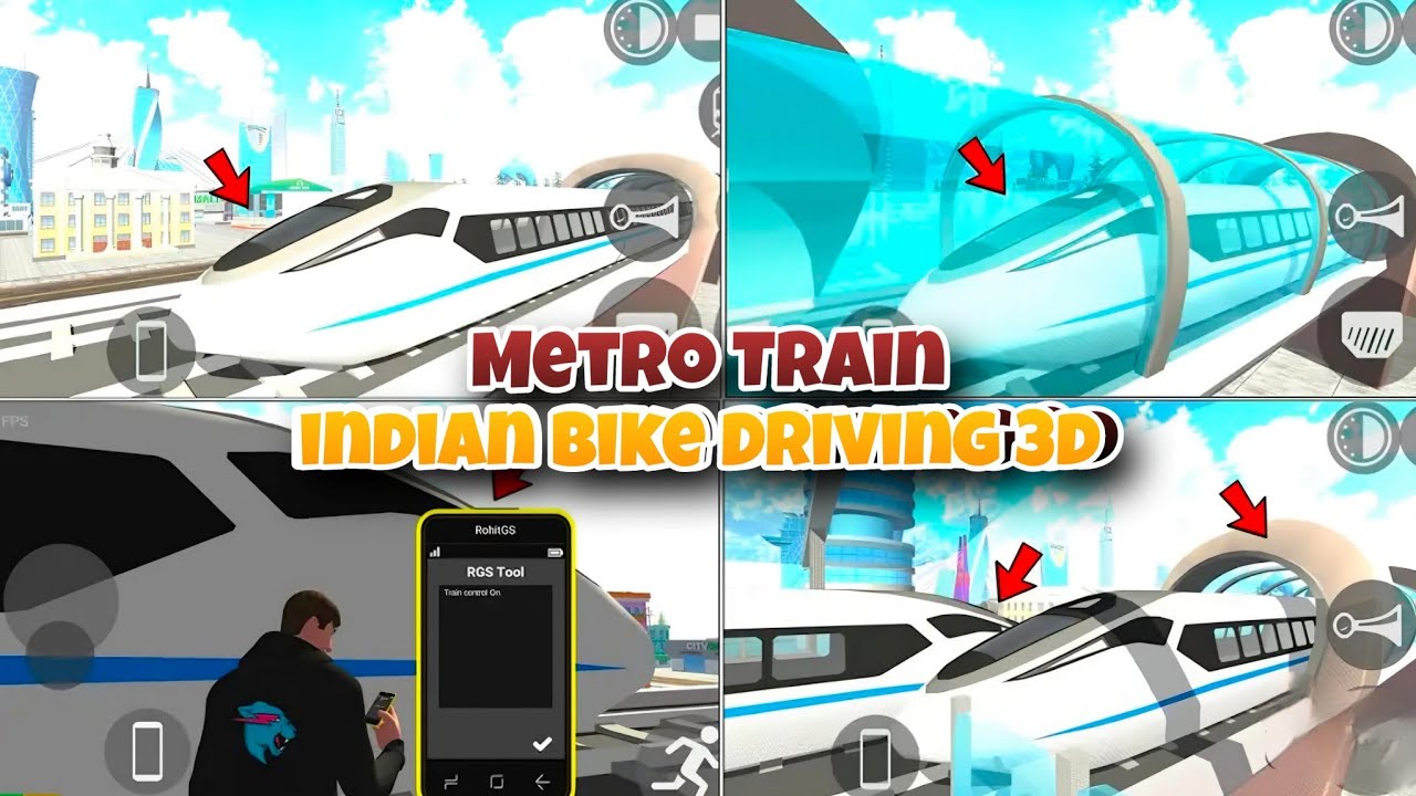 METRO TRAIN & MR BEAST | INDIAN BIKE DRIVING 3D | 1K SUBSCRIBER SUPPORT ...