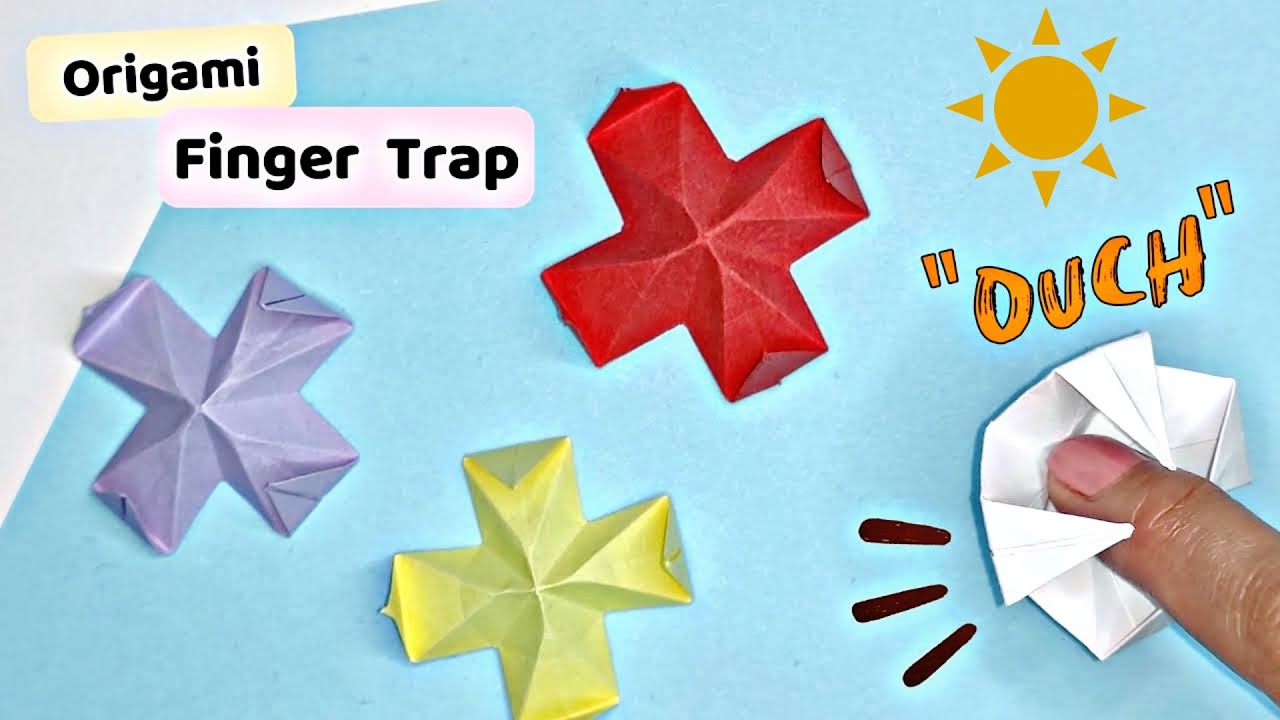 Let's Make An Easy Origami Finger Trap! - YouTube