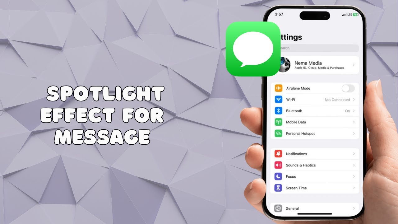 How to Use Spotlight Effect for iPhone Message - YouTube