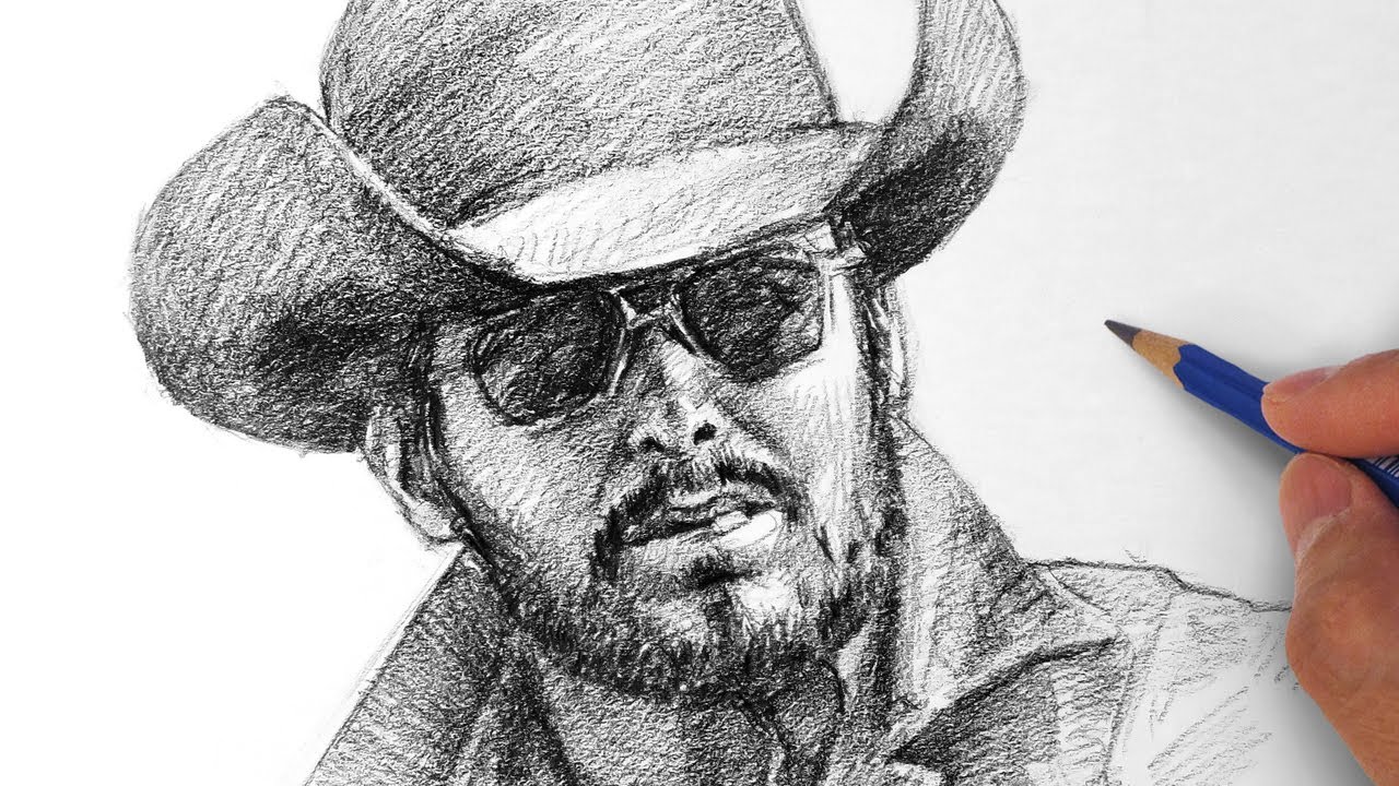 Drawing Rip Wheeler from Yellowstone | Cole Hauser - YouTube