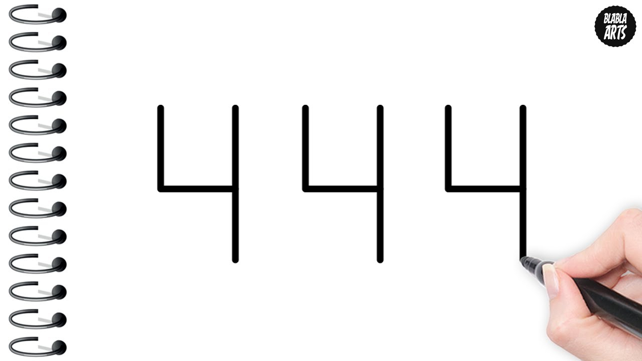 Taj Mahal Drawing With '444' Number / How to Draw Taj Mahal Step By ...