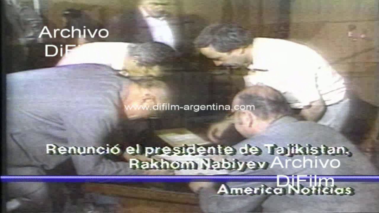 Rahmon Nabiyev presenta su renuncia en Dushanbe Tajikistan 1992 - YouTube