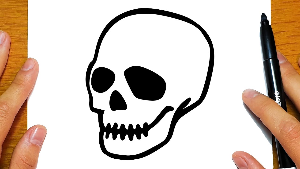 COME DISEGNARE UN TESCHIO SPAVENTOSO PER HALLOWEEN | Disegni facili ed ...