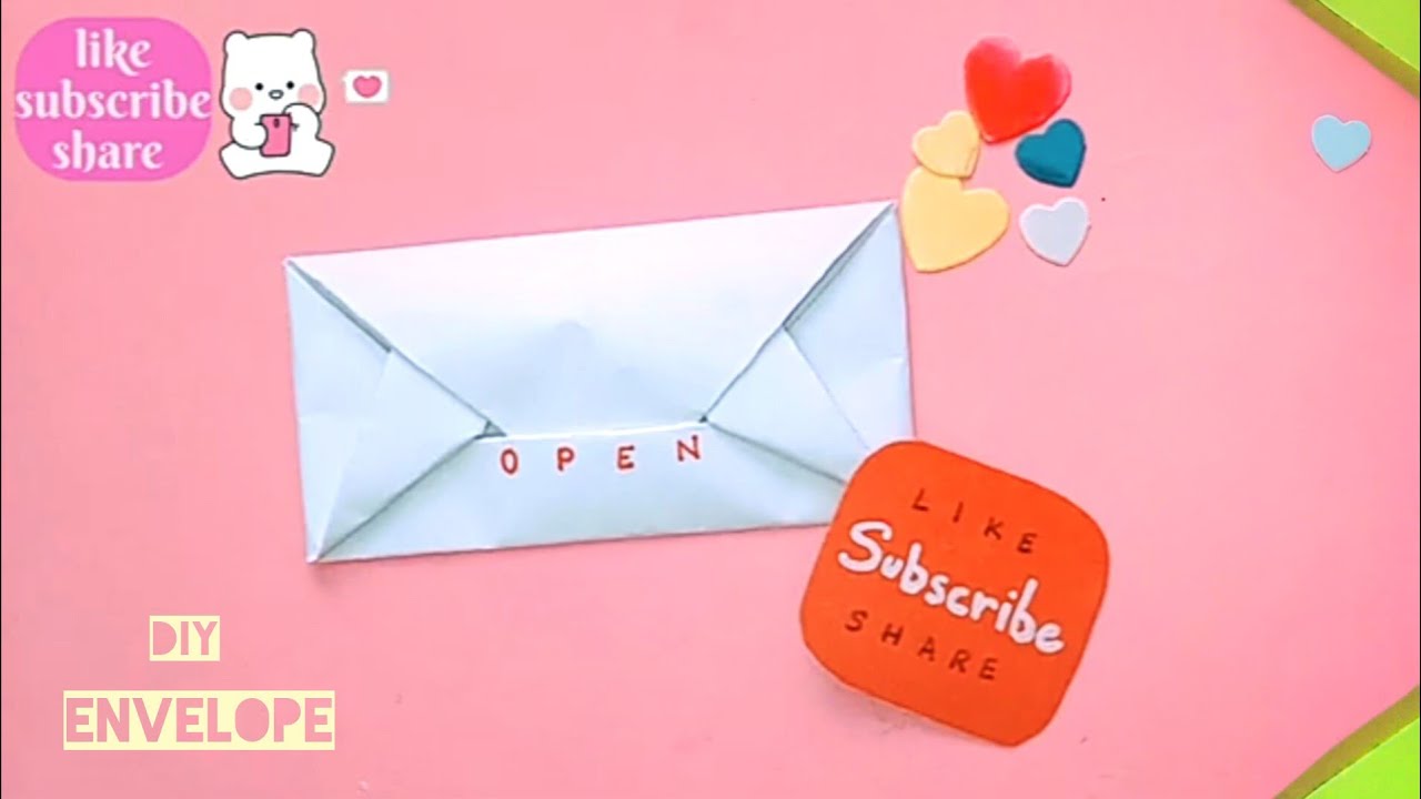 diy heart envelope | Art by Sonia #papercraft - YouTube