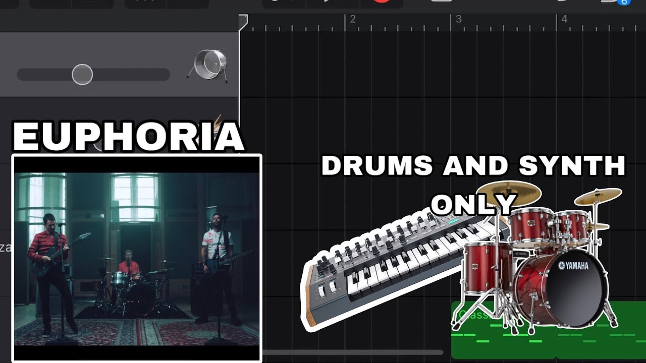 Muse - Euphoria (DRUMS AND SYNTH - Instrumental - garageband cover ...