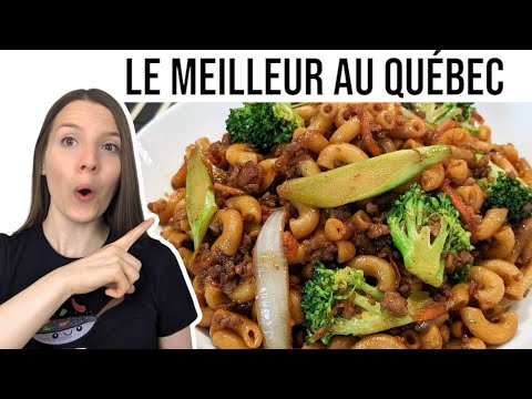 MACARONI CHINOIS (LE MEILLEUR) - RECETTE QUÉBÉCOISE / BUFFET - HOP DANS LE WOK!