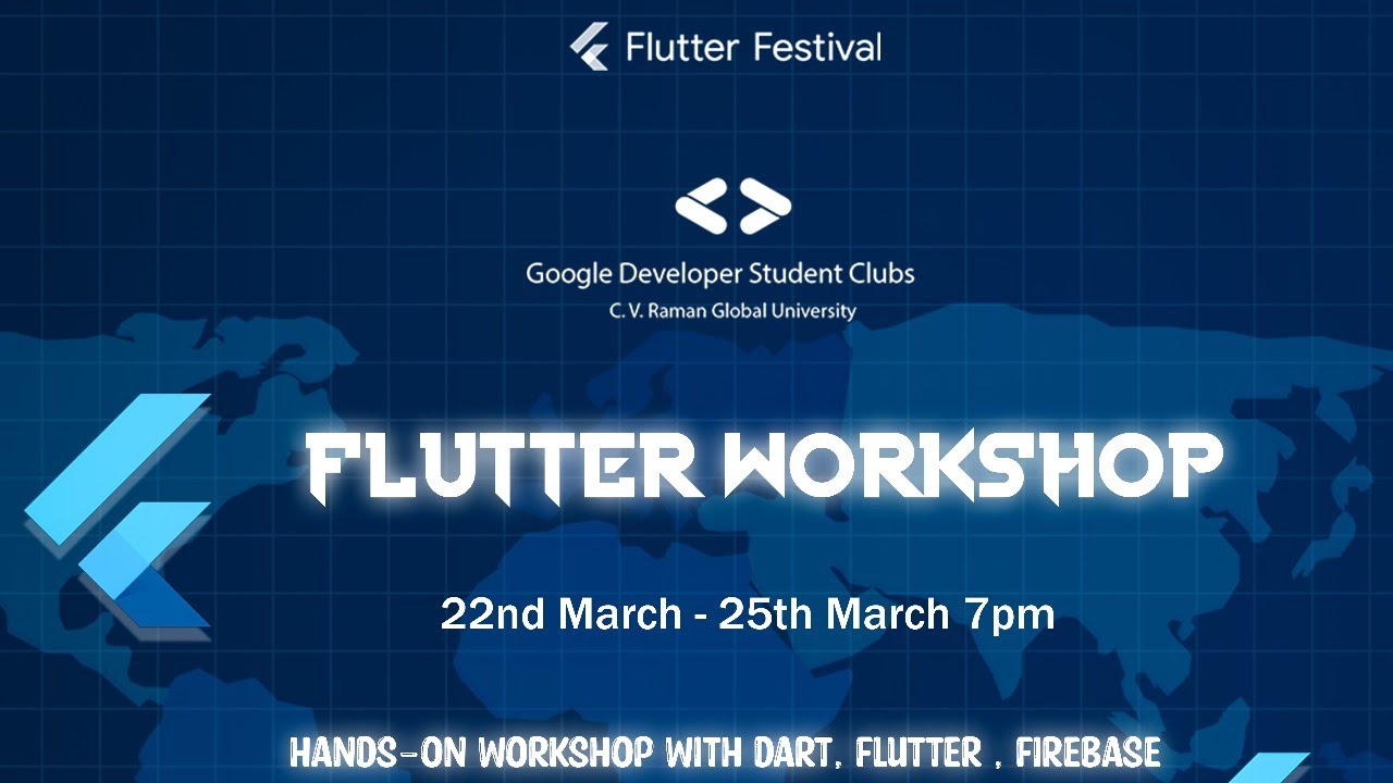Flutter festival GDSC CVRGU - Workshop Day 1 - YouTube