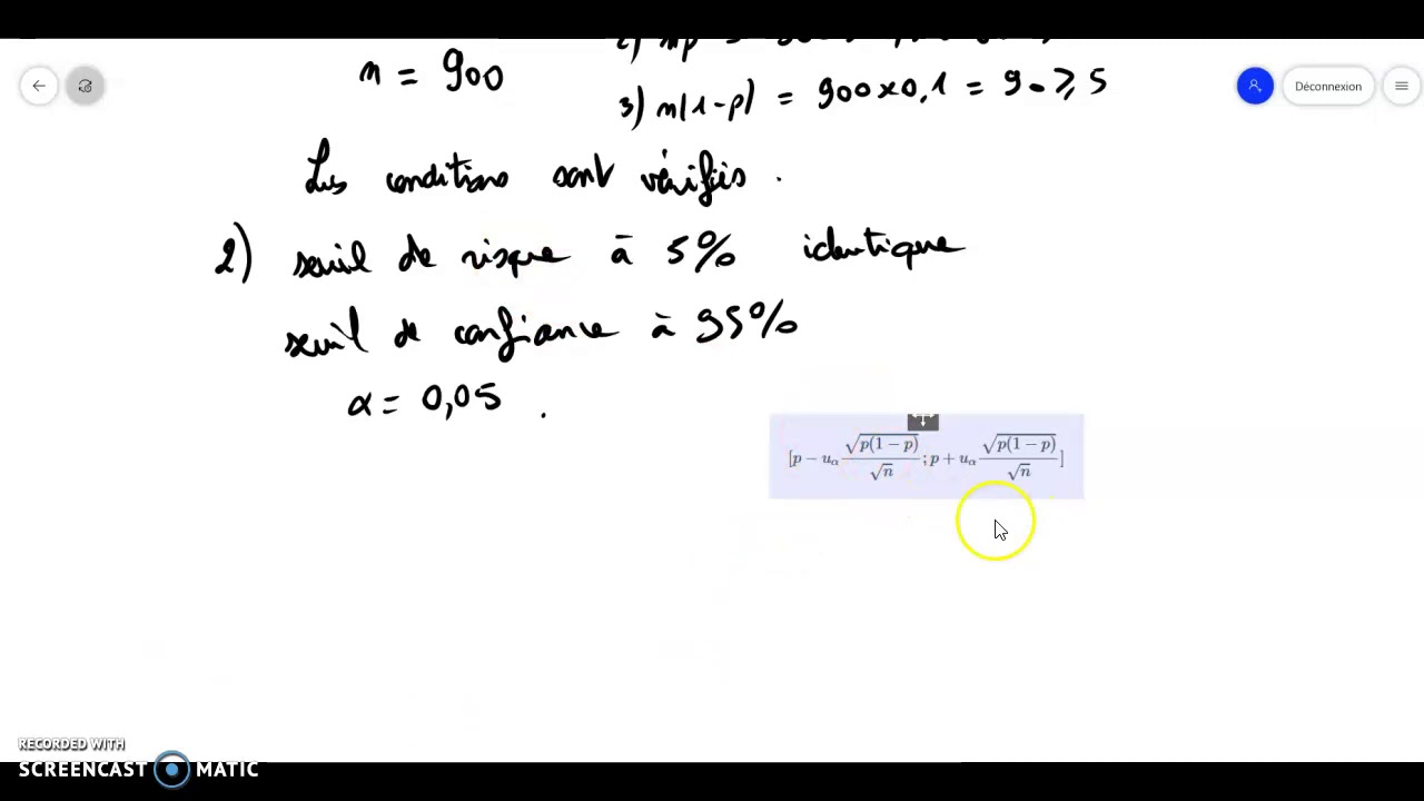 chap12 cours echantillonage et exo1 - YouTube