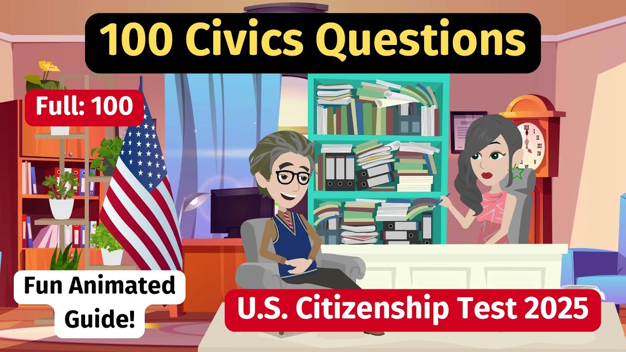 100 Civics Questions 2008 Version v7R2 | 2025 U.S. Citizenship Test ...