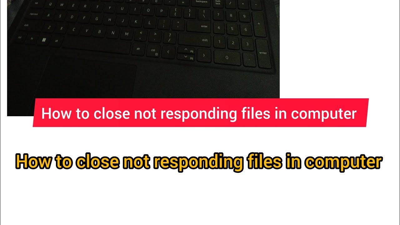 how to close not responding files in computer//@anusha9986//volg - YouTube