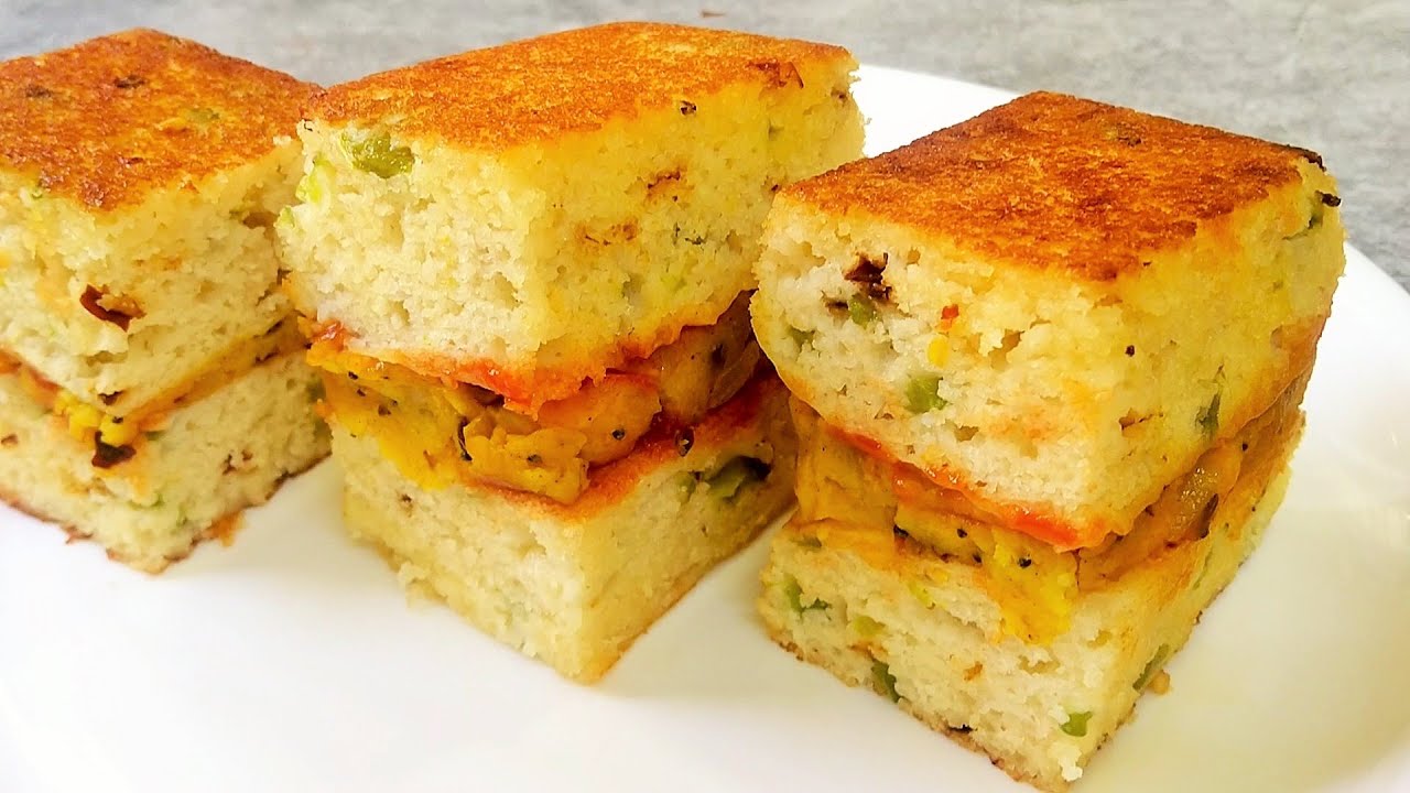 Easy and Simple Breakfast Recipe | Easy Semolina Sandwich Recipe | Less ...