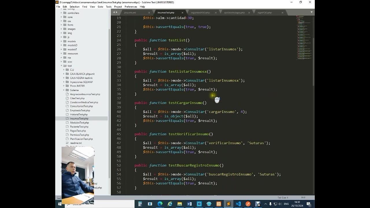 Ejecución de pruebas en PHPunit - YouTube