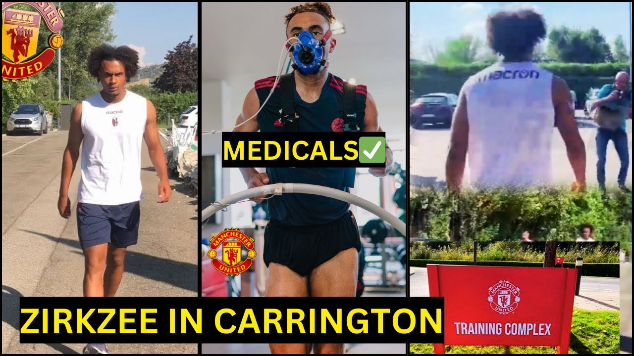 VIDEO🎥}Joshua Zirkzee arrives and Completes Medicals at Carrington for ...