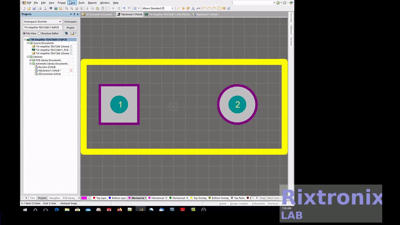 Tutorial for altium designing 220nf 250vdc capacitor footprint and ...