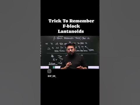 Trick to learn f block elements |mnemonic of lanthanoid and Actinoid ...