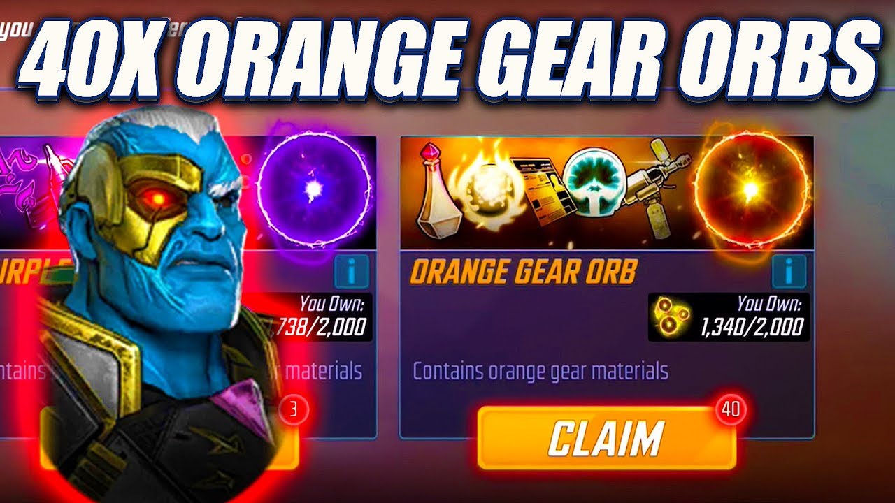 EPIC 40x ORANGE GEAR ORB OPENING! - Marvel Strike Force - YouTube