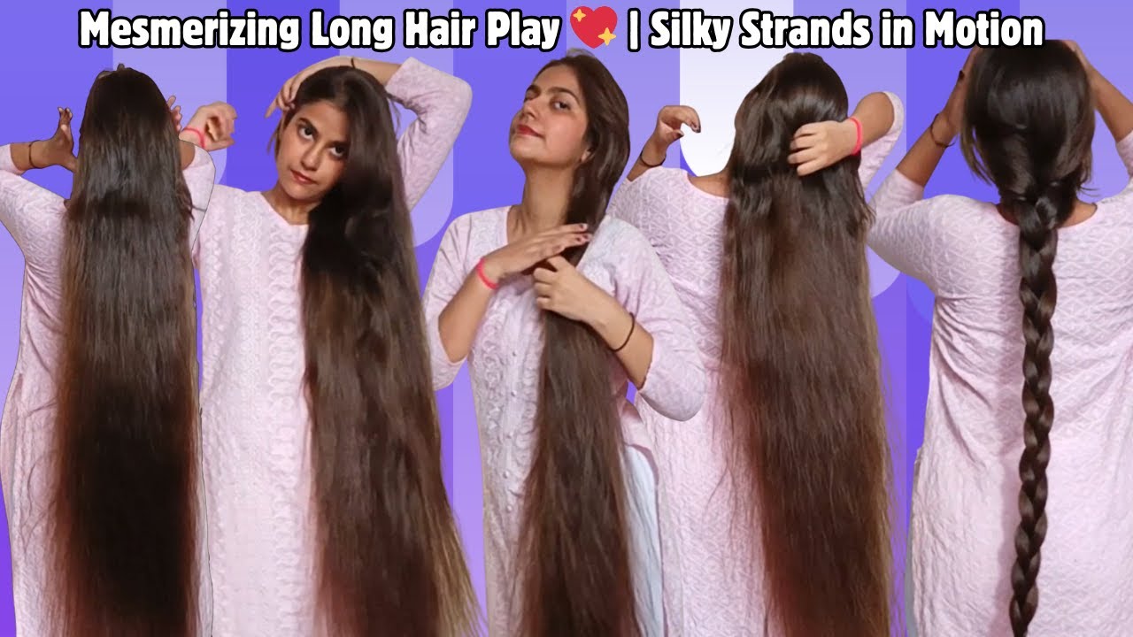🌿mesmerizing Long Hair Play 💖 Silky Strands In Motion Hair Hairplay 7433