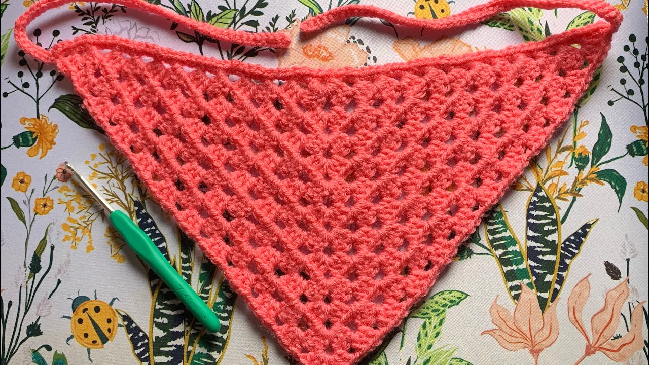 Crochet Bandana Tutorial ☀️ Quick Crochet Project Perfect for Spring ...