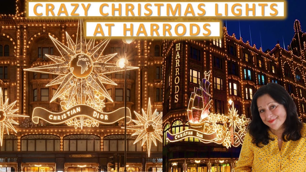 Harrods at Christmas Featuring Christian Dior lighting and gingerbread ...