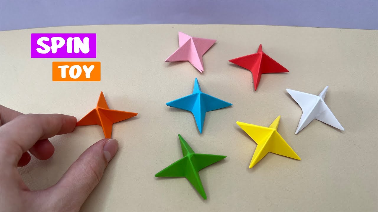 Origami Spinning Toy - Paper Spin - YouTube