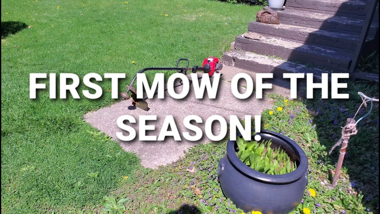 First Mow Of The 2021 Season - YouTube