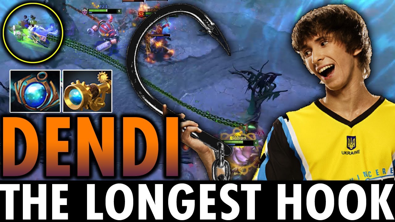 When DENDI PUDGE get the LONGEST RANGE HOOK IN DOTA 2 | Genius Pudge ...