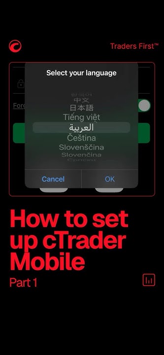 How to set up cTrader Mobile (Part 1) - YouTube